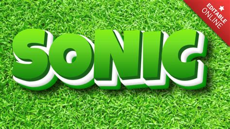 Sonic Grass Text Effect Generator