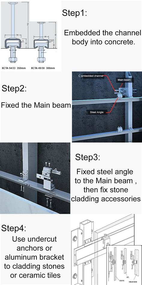 Aluminum Wall Bracket Stone Cladding Fixing System Buy Stone Cladding Fixing Cladding Stone
