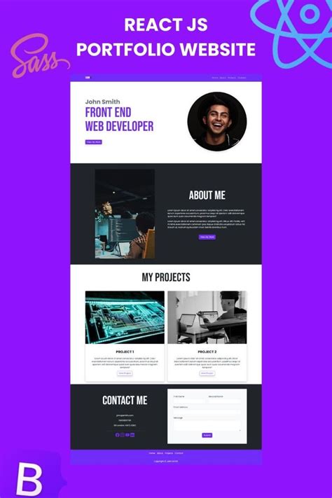 React Js Portfolio Website Tutorial Responsive Bootstrap 5 And Sass Web Design In 2025