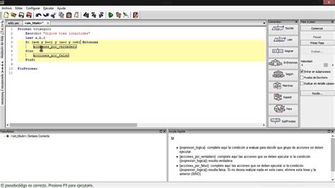 Algoritmo Con Condicional Sobre Un Triangulo Youtube