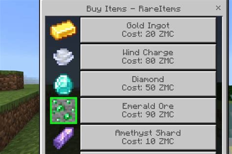 simple shop for server realms minecraft addon