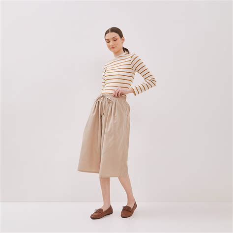Graphis Elastic Waist Midi Culottes Pants Id