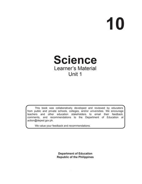 Grade 10 Science Quarter 1 Module 1 Pptx