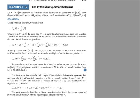 What Is Differential Operator And What Is This Notation In My Book Linear Algebra Mathematics