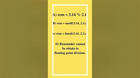 9 c programming language mcqanda with explanation c language shorts