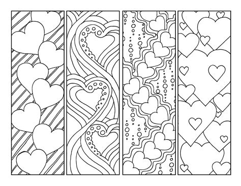 Romantic Bookmarks Flirty Bookmarks Tons Of Hearts Bookmarks