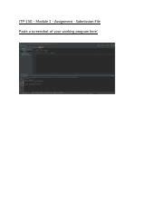 ITP 150 Module 1 Assignment Submit Your Program Screenshot Course Hero