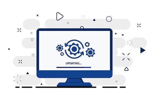 premium vector loading process in computer screen system software update data upgrade or