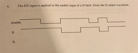 Solved 6 The En Input Is Applied To The Enable Input Of A