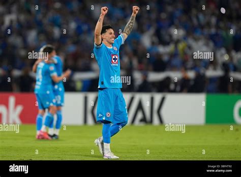 Jorge Sanchez Of Mexicos Cruz Azul Celebrates After Winning The