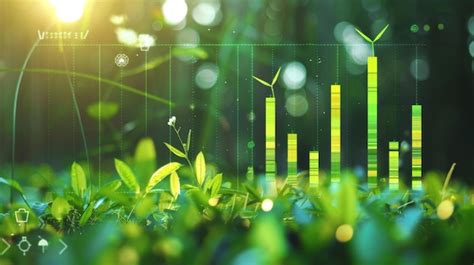 Premium Photo A Sustainability Report Displaying Environmental Impact Metrics Using Bar Graphs