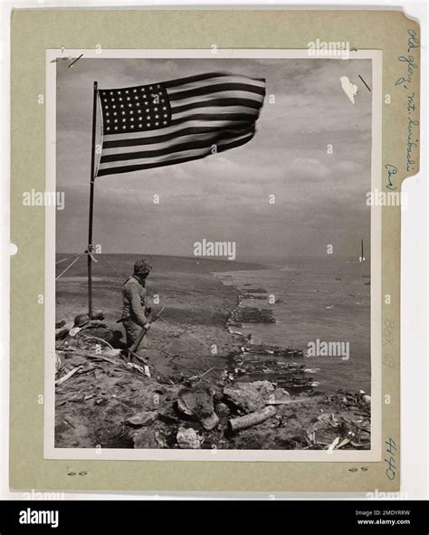 The American Flag Flies Over Iwo Jima In A Historic Moment After Us