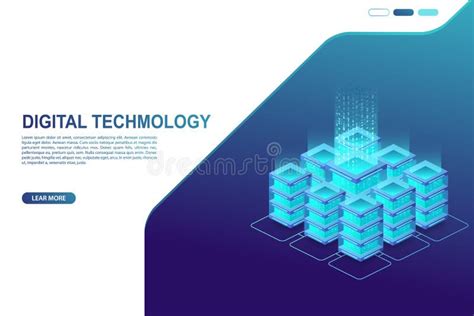 data center server room concept of cloud storage data transfer and