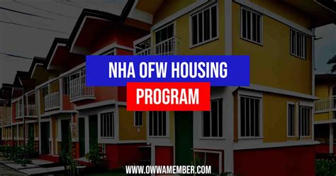 How To Apply Nha Housing Program For Ofws Owwa Member