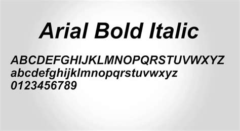 Arial Bold Font