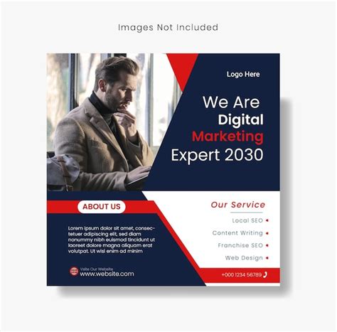 Premium Vector Digital Marketing Expert And Social Media Post Template
