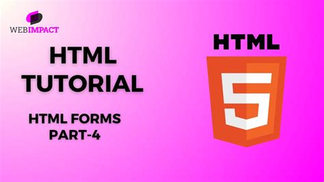 Html Tutorial Html Forms Part 4 Html Coding Youtube