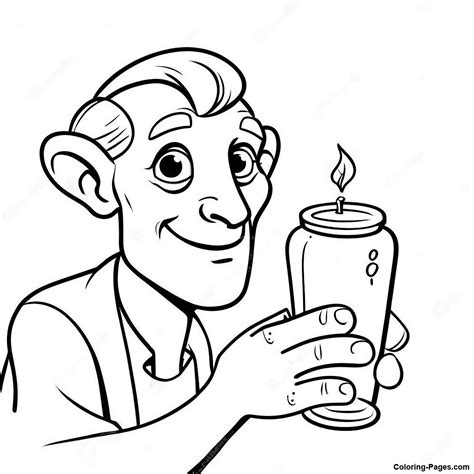 Bfg Holding A Dream Jar Coloring Page Coloring