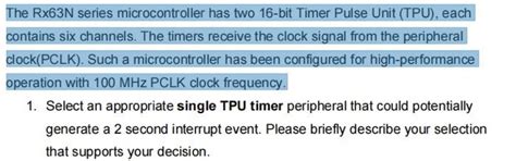 Solved The Rx63n Series Microcontroller Has Two 16 Bit Timer