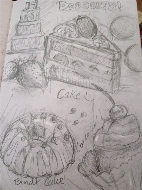 Whimsical Cake Drawing