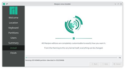 Installer Stuck At 1 Resizing Partition Please Help I Dont Want To Lose My Data R Manjarolinux