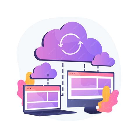 Free Vector Cloud Connection Abstract Concept Illustration