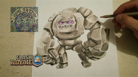 Como Dibujar Al Golem Clash Royale Youtube