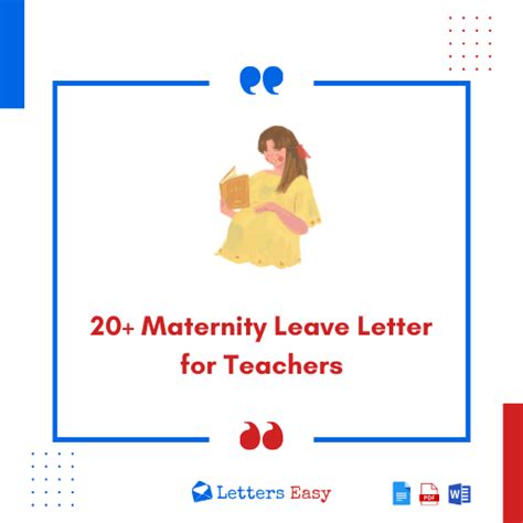 20 Maternity Leave Letter For Teachers Format Tips Templates