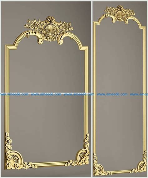 Template With Golden Frames 3ds Max Scene File Free 3d Image Download
