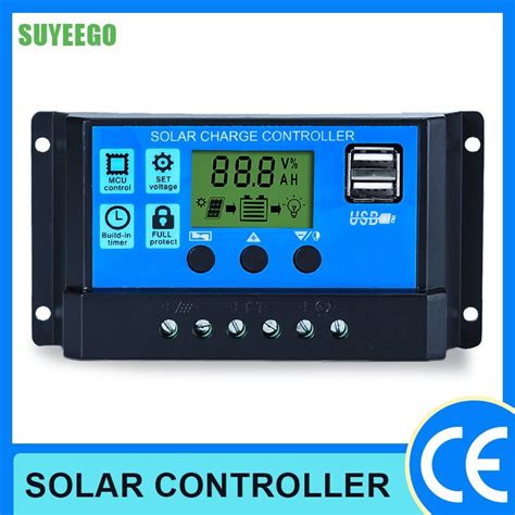 Suyeego Pwm 60a Solar Power Regulator 12v 24v Auto Dual Usb Lcd Display