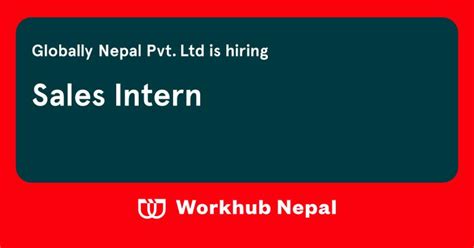 Workhub Nepal On Linkedin Sales Intern