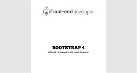 Apprendre Bootstrap 4 Documentation Cours Bootstrap