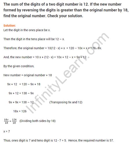 Class 8 Maths Chapter 2 Linear Equations In One Variable Extra Questions