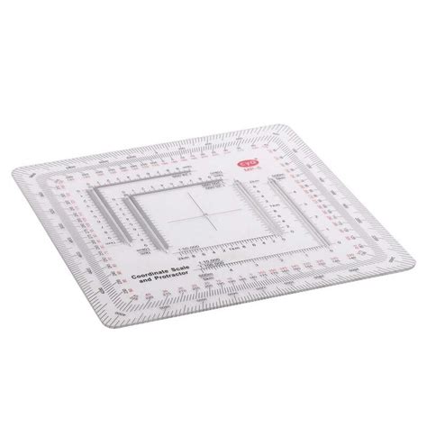 Topographical Square Ruler Mp 5 Measuring Ruler Map Protractor Land