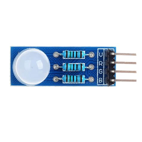 Ldtr B00010 10mm 7 สีไฟ Led Rgb โมดูล Diy สำหรับ Arduino Scm Raspberry Pi สีน้ำเงิน