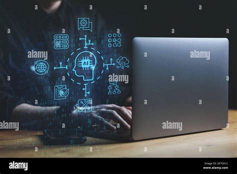 Man Using Artificial Intelligence Chatbot Human Chatting With Bot