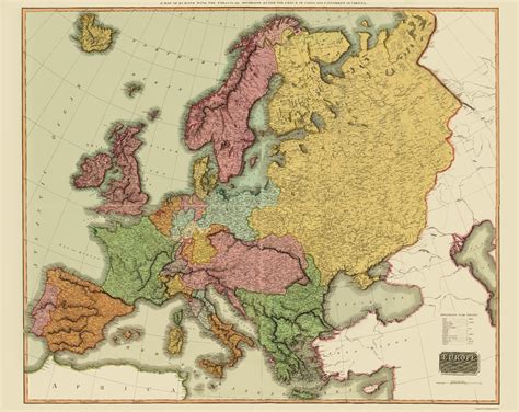 Historic Map Europe Vienna Congress Thomson 1815 23 X 2896 Vi