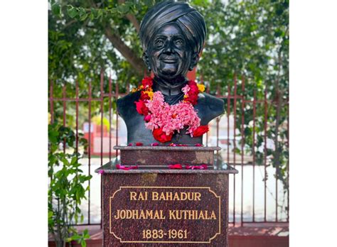 statue of rai bahadur jodhamal kuthiala inaugurated daily excelsior
