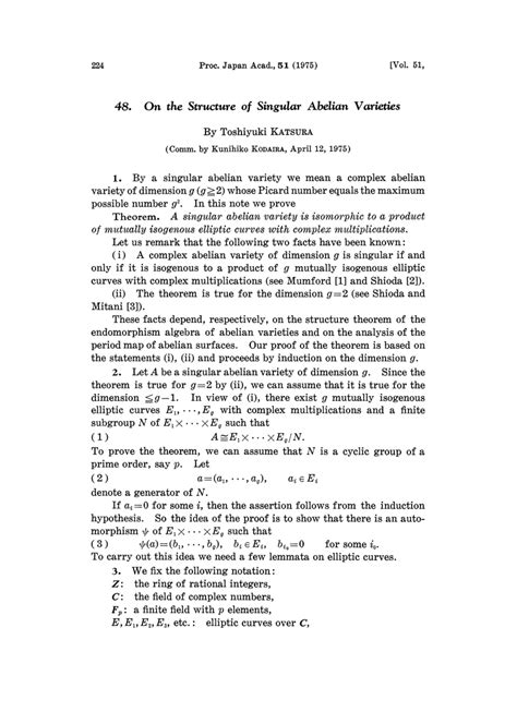 Pdf On The Structure Of Singular Abelian Varieties