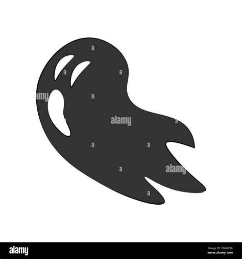 Ghost Isolated On White Background Simple Flat Style Design Elements
