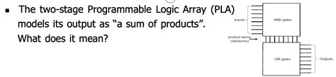 Solved Inputs And Gates • The Two Stage Programmable Logic