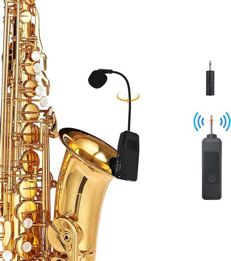 Micvista Wireless Saxophone Microphone System Clip On Instrument Microphone Multi Purpose Micvista Wireless Saxophone Microphone System Clip On Instrument Microphone Multi Purpose