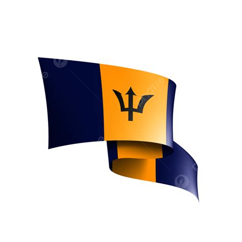 Barbados Flag Illustration Country Symbol Exhibition Graphic Shiny Png And Vector With