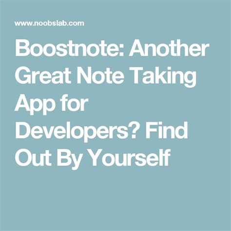Boostnote The Ultimate Note Taking App For Developers