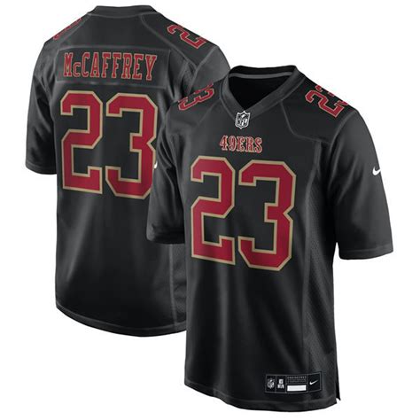 Mens San Francisco 49ers 23 Christian Mccaffrey Nike Carbon Black 2024