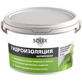 Гидроизоляция акриловая Solex 3кг ведро 295286 купить с доставкой в ...