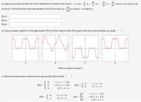 a suppose you re given the following fourier
