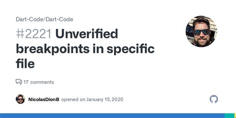 Unverified Breakpoints In Specific File · Issue 2221 · Dart Codedart
