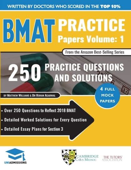 Bmat Practice Papers Over 250 Questions To Reflect 2018 Bmat Detailed Worked Solutions Fo