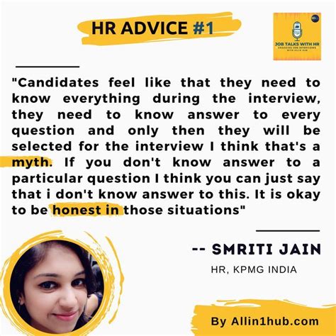 Job Talks With Hr Hr Advice 1 Smriti Jain Artofit